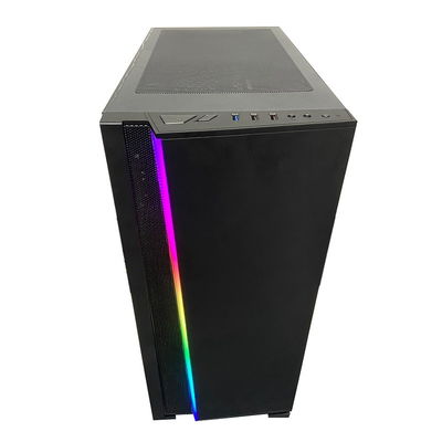 ATX ITX Computer Cabinet RGB Time Tunnel Full Tower Glass PC Case 36cm ...